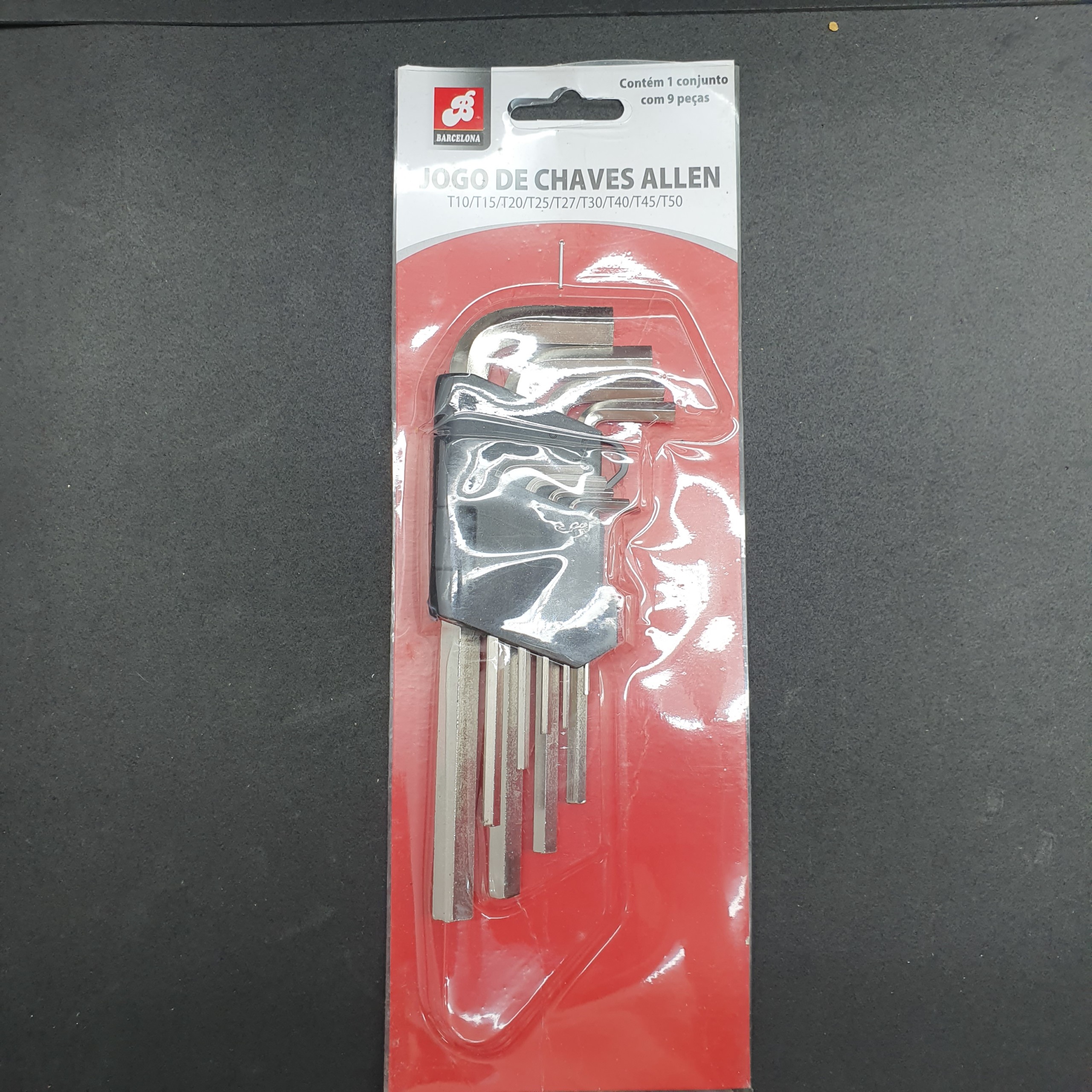 Jogo Chave Allen Longa T10 á T50 9 Peças Barcelona - Lembrei Que Tem